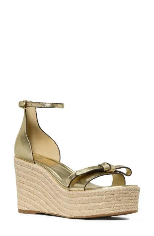 Kate Spade New York Metallic Espadrille Wedge - Pale Gold