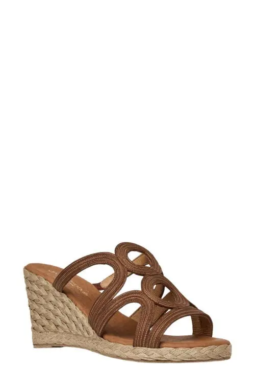 Andre Assous Neena Espadrille Wedge Sandal - Cognac