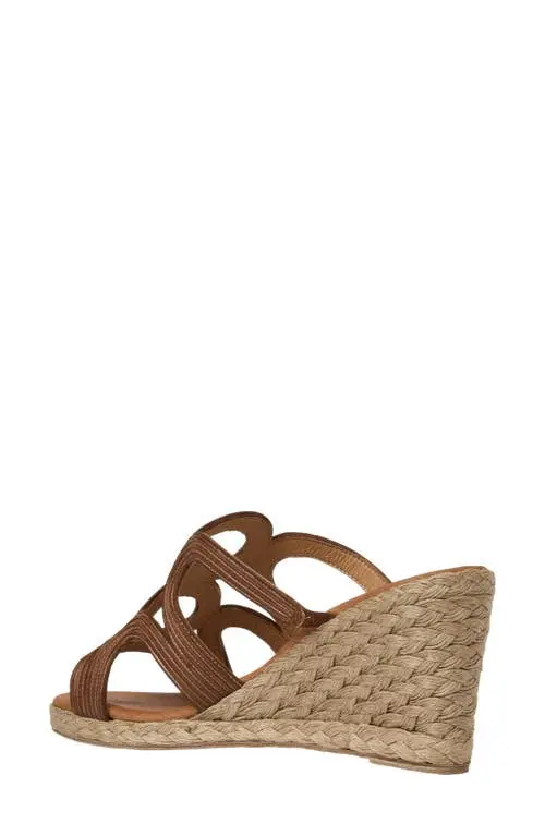 Andre Assous Neena Espadrille Wedge Sandal - Cognac