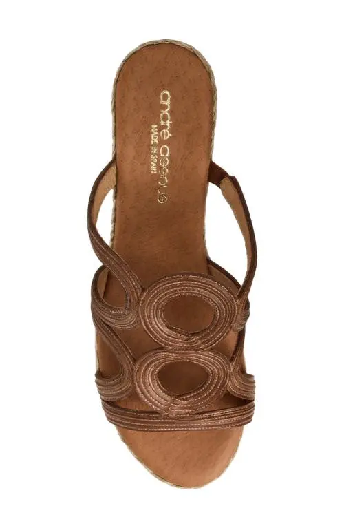 Andre Assous Neena Espadrille Wedge Sandal - Cognac