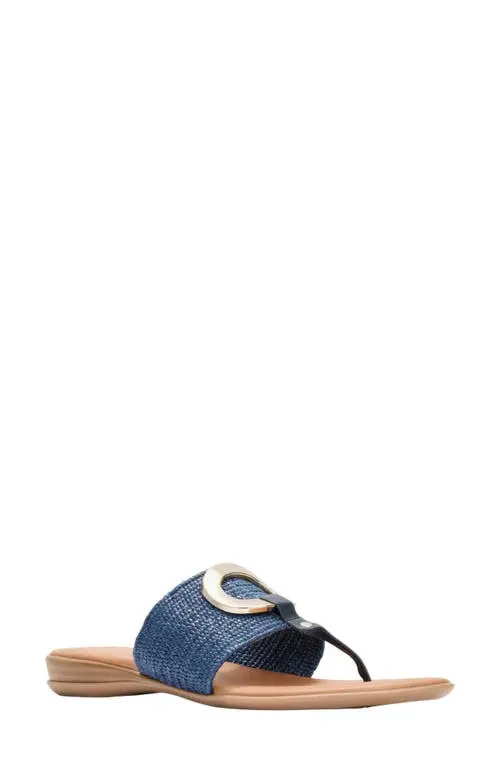 Andre Assous Nixi Thong-toe Slide Sandal - Navy