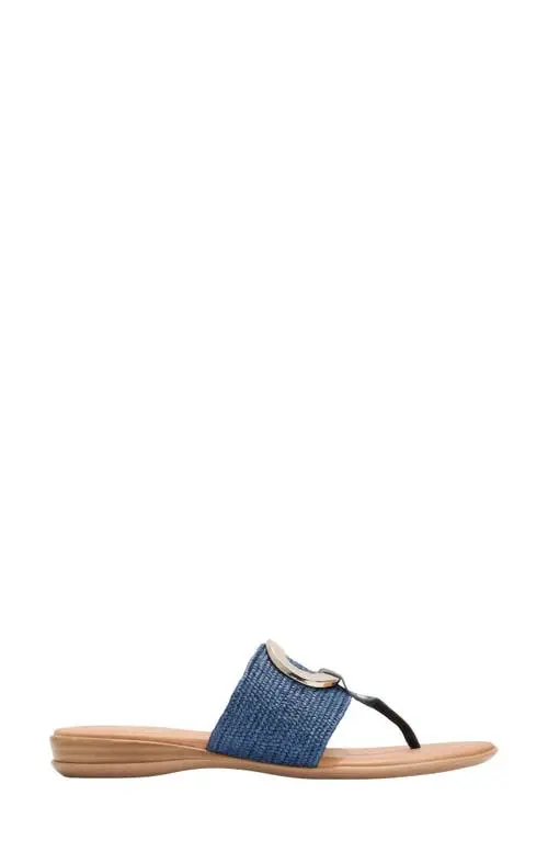 Andre Assous Nixi Thong-toe Slide Sandal - Navy