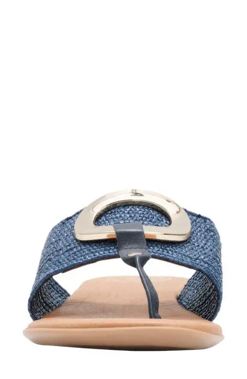 Andre Assous Nixi Thong-toe Slide Sandal - Navy