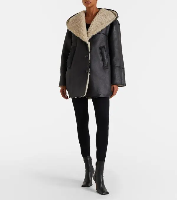 Alaïa Shearling-lined Leather Coat
