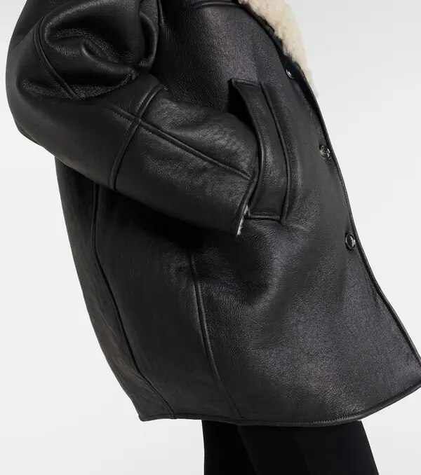 Alaïa Shearling-lined Leather Coat