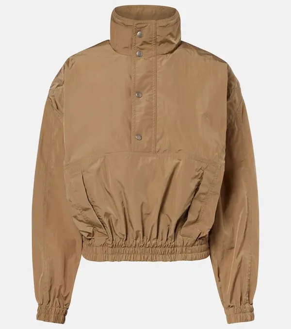 Saint Laurent Gathered Canvas Jacket - Brown