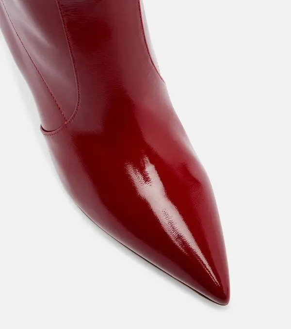 GIANVITO ROSSI Knee-high Patent Leather Boots - Red
