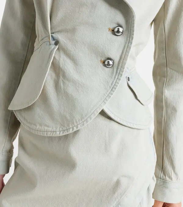 VIVIENNE WESTWOOD Stormy Faded Denim Jacket - Blue