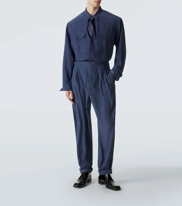 Saint Laurent Long-sleeved Shirt - Blue