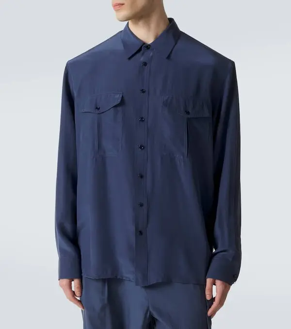 Saint Laurent Long-sleeved Shirt - Blue