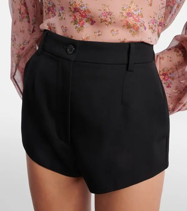 Dolce & Gabbana Virgin Wool Gabardine Micro Shorts