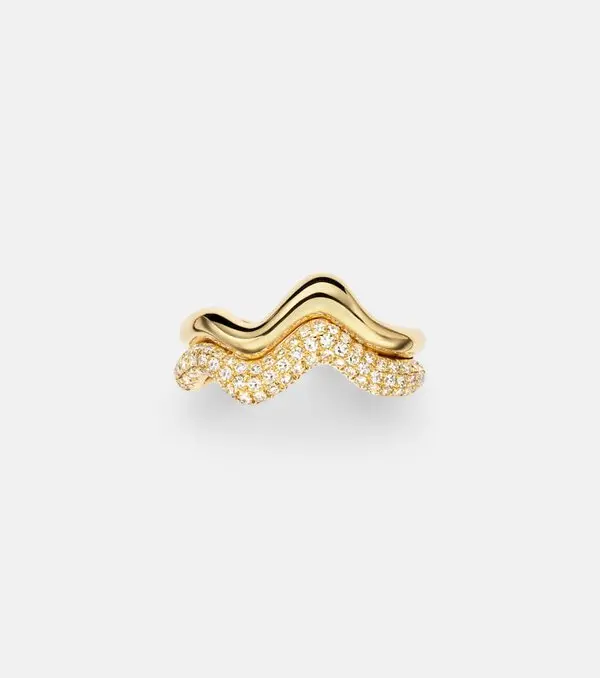 Shay Jewelry 18kt Yellow Ear Cuff With Diamonds - Gold