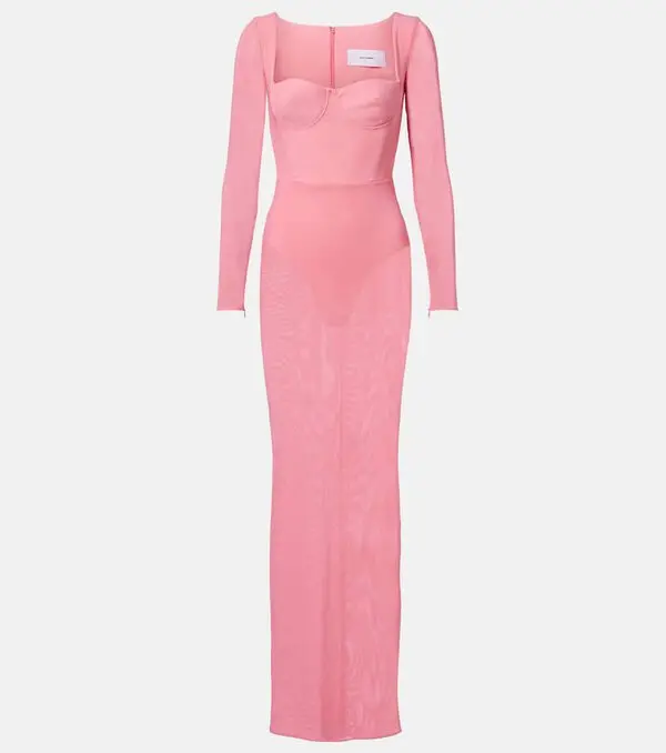 Alex Perry Semi-sheer Mesh Gown