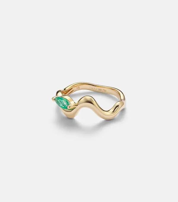 Shay Jewelry 18kt Yellow Ring With Emerald - Gold