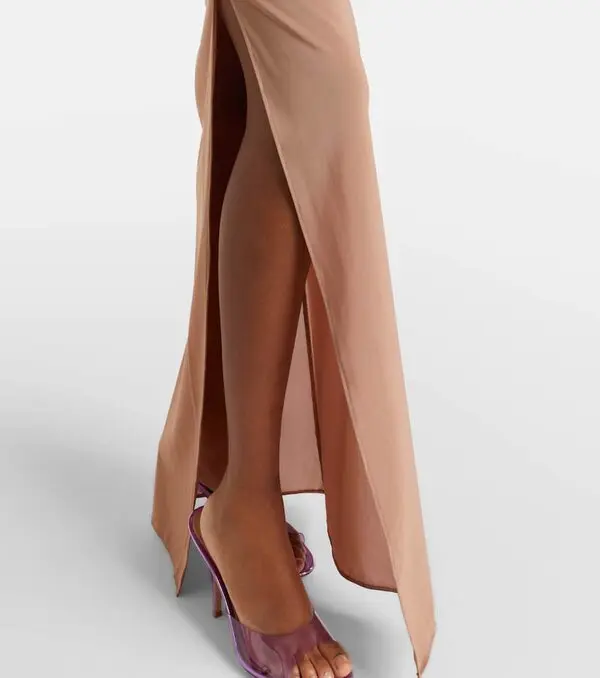 Alex Perry Semi-sheer Strapless Gown