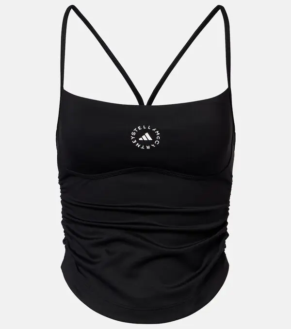 Adidas By Stella McCartney Logo Jersey Tank Top - Black