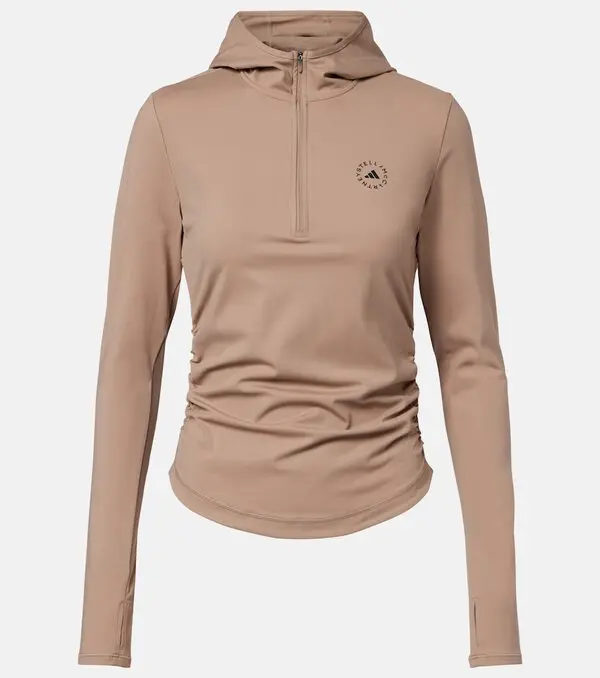 Adidas By Stella McCartney Logo Technical Half-zip Hoodie