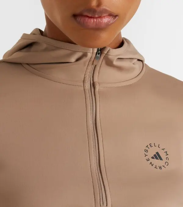 Adidas By Stella McCartney Logo Technical Half-zip Hoodie