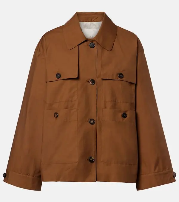 Max Mara The Cube Bouquet Twill Jacket - Brown