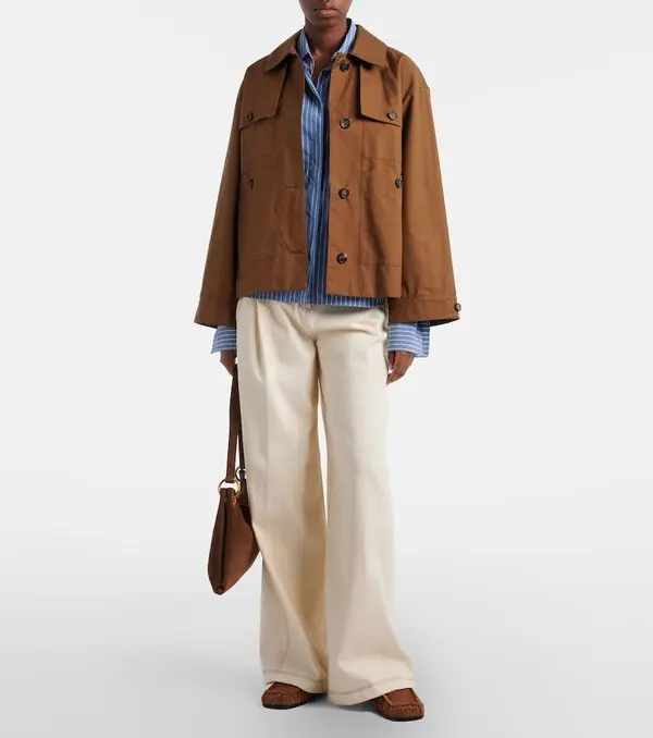 Max Mara The Cube Bouquet Twill Jacket - Brown
