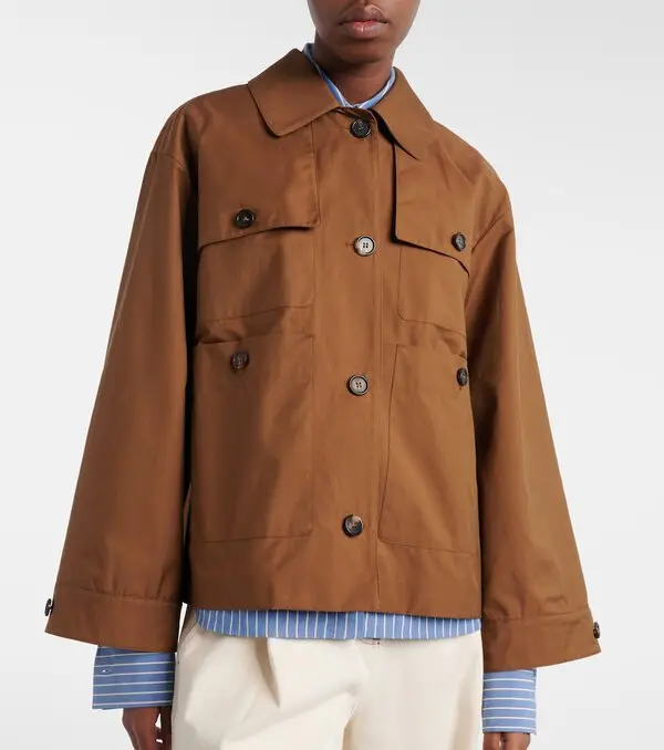 Max Mara The Cube Bouquet Twill Jacket - Brown