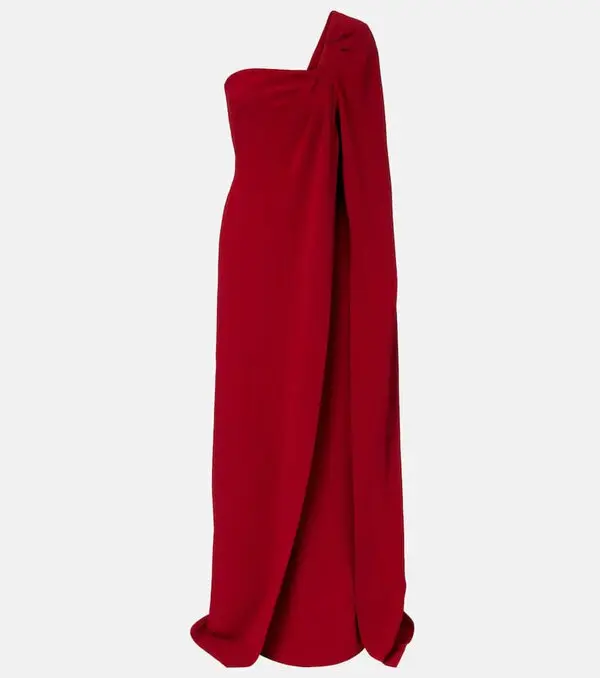 Givenchy Asymmetric Caped Maxi Dress