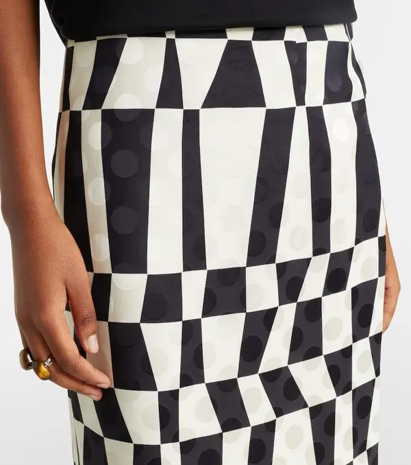 Dries Van Noten Printed Pencil Skirt - Black
