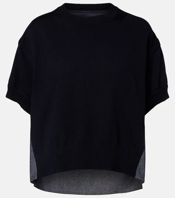 Sacai Cotton-blend Top - Blue