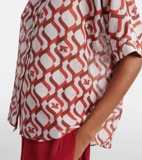 Max Mara Ariete Printed Cotton And Silk Shirt