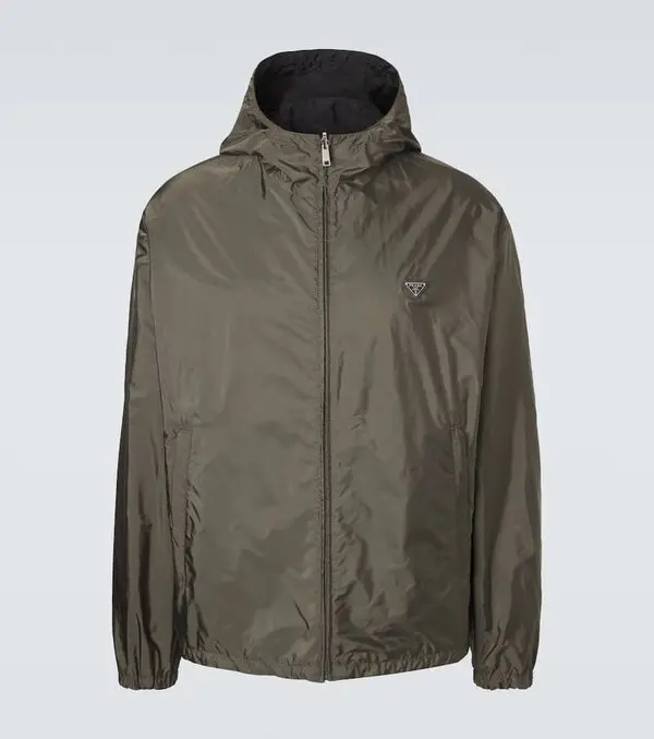 Prada Re-nylon Reversible Leather-trimmed Jacket