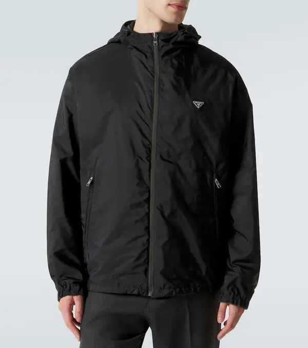 Prada Re-nylon Reversible Leather-trimmed Jacket