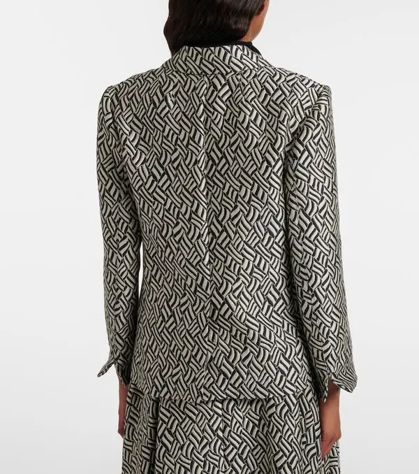 Max Mara Lira Cotton-blend Jacquard Blazer