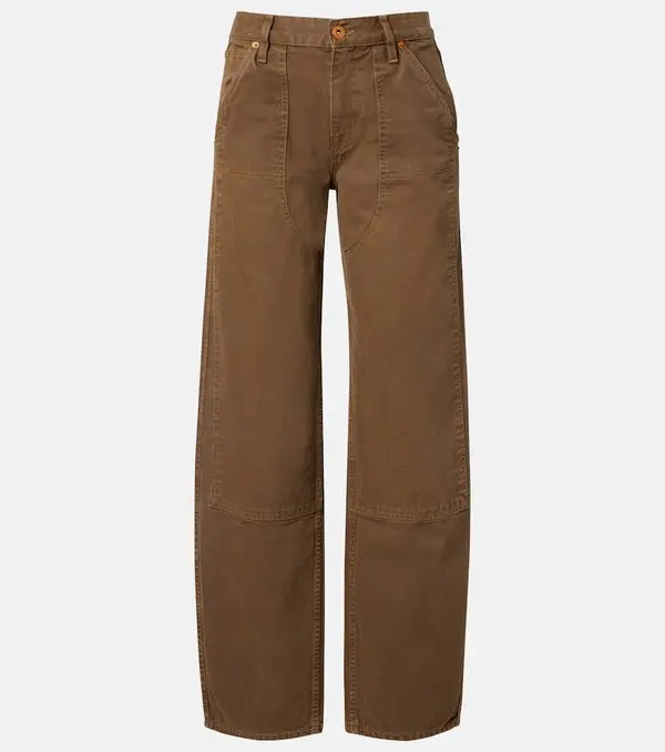 SLVRLAKE Tess Tapered Jeans - Brown