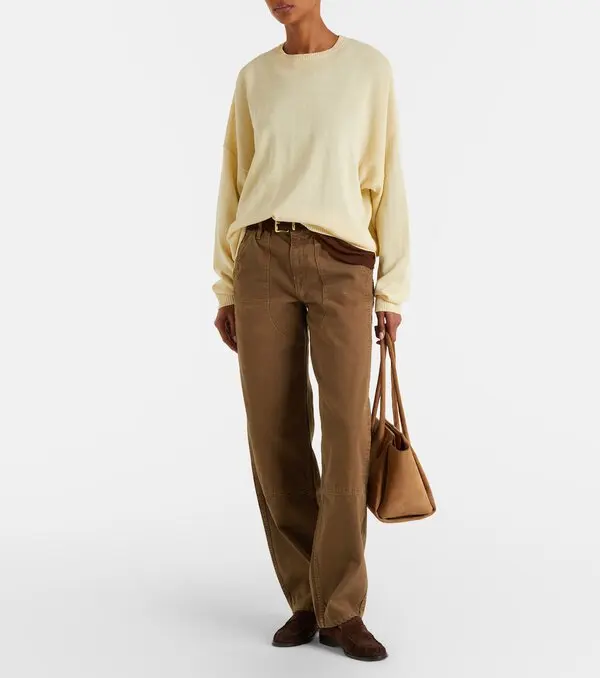 SLVRLAKE Tess Tapered Jeans - Brown