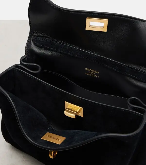 Balenciaga Mini Rodeo Suede Top-handle Bag - Black