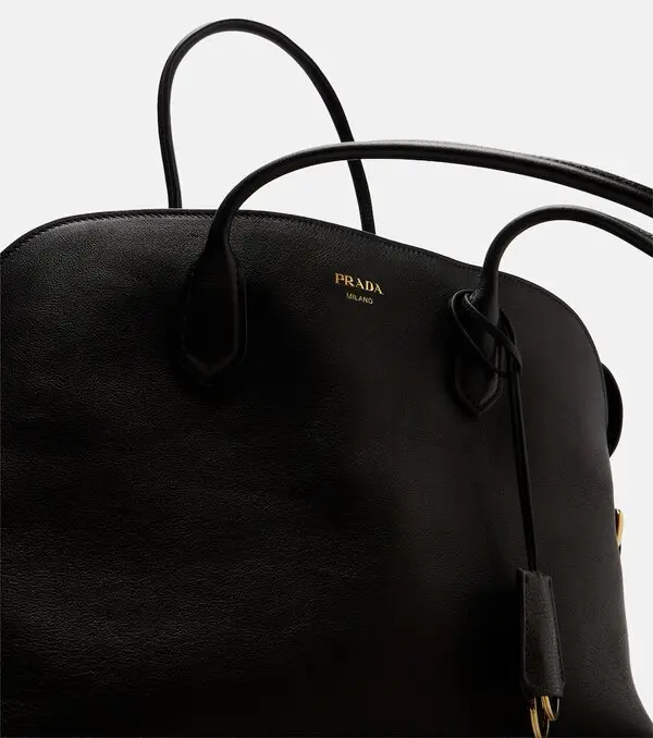 Prada Leather Tote Bag - Black