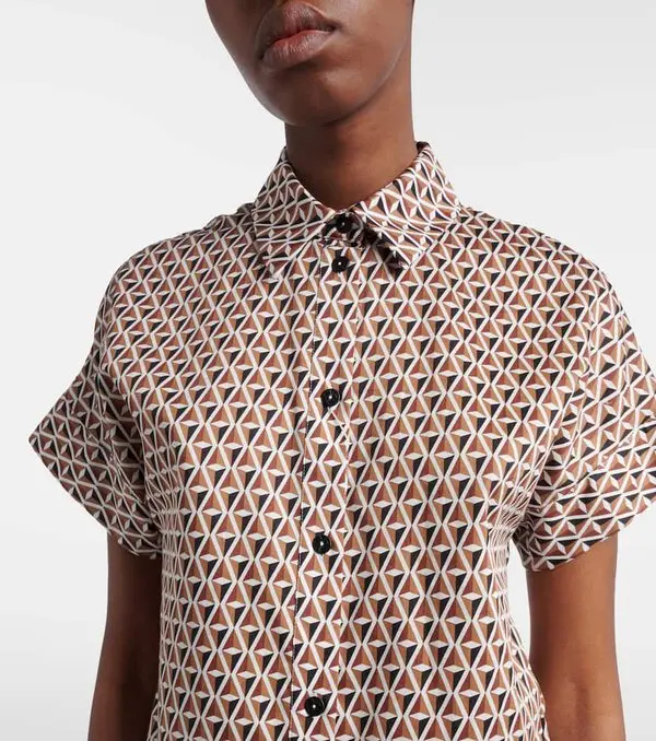 Max Mara Crea Printed Cotton Shirt