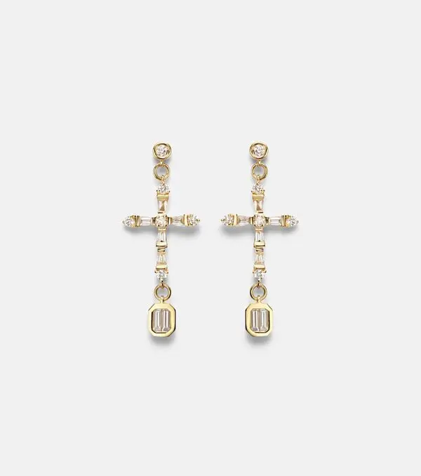 Shay Jewelry 18kt Yellow Drop Earrings With Diamonds - Gold