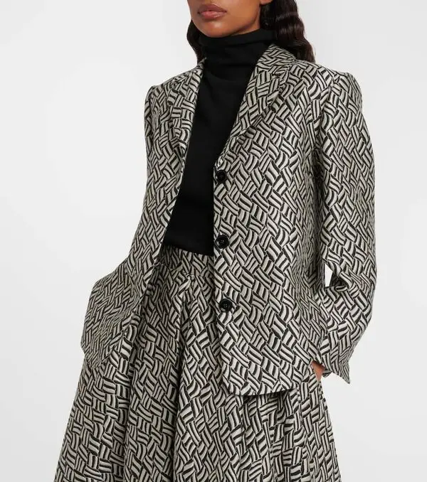 Max Mara Lira Cotton-blend Jacquard Blazer