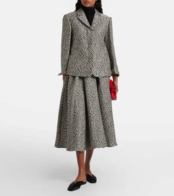 Max Mara Lira Cotton-blend Jacquard Blazer