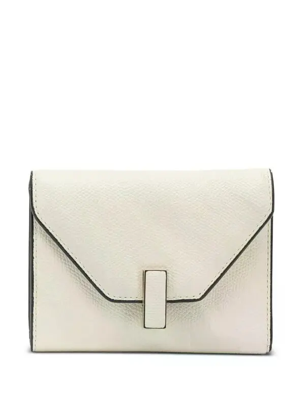 VALEXTRA Buckled Leather Wallet - White
