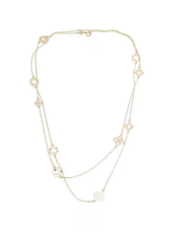 Tory Burch Kira Clover Charm Necklace - Gold