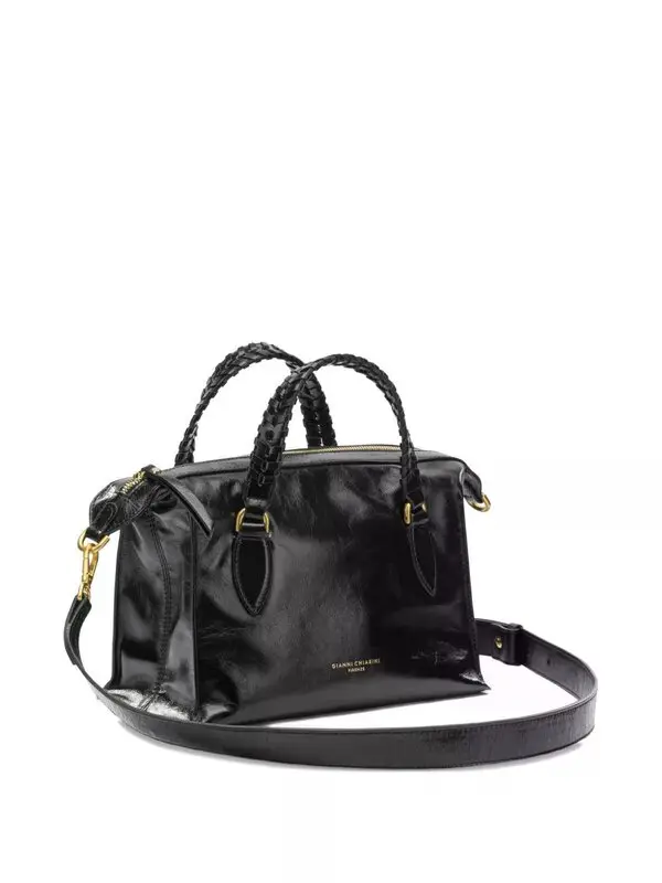 GIANNI CHIARINI Roxy Braided-handle Tote Bag - Black