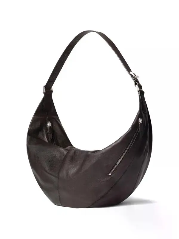 LEMAIRE Large Quiver Clip Bag In Leather - Brown