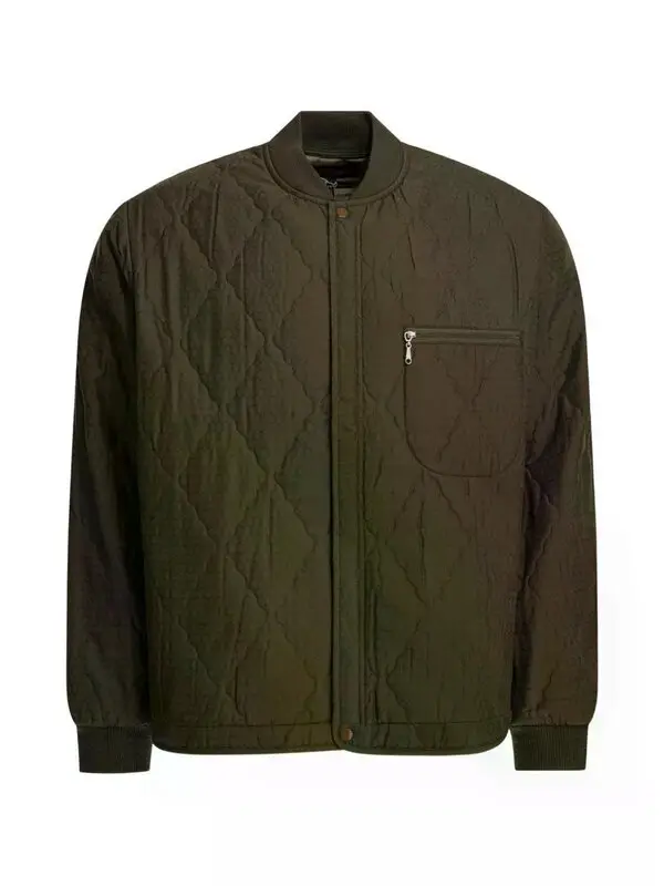 BEAMS Quilted-effect Zip-pocket Coat