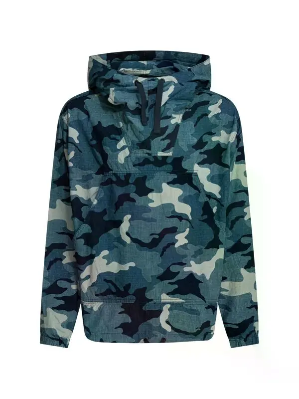 BEAMS Camouflage Print Hoodie