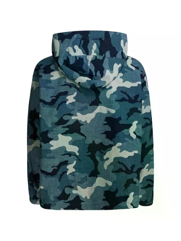 BEAMS Camouflage Print Hoodie