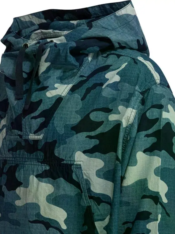 BEAMS Camouflage Print Hoodie