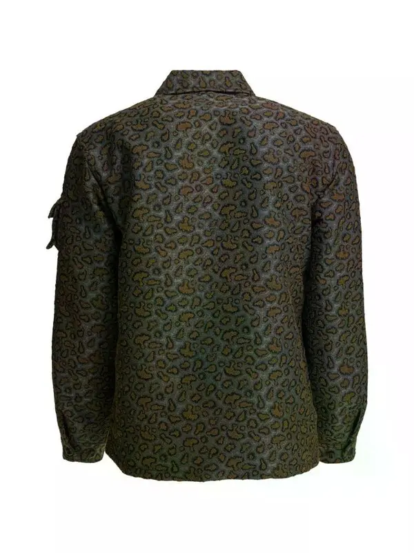 BEAMS Animal-print Pocket Coat