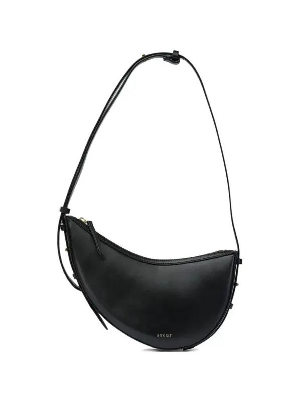 Soeur Mini Wino Curved Shoulder Bag - Black